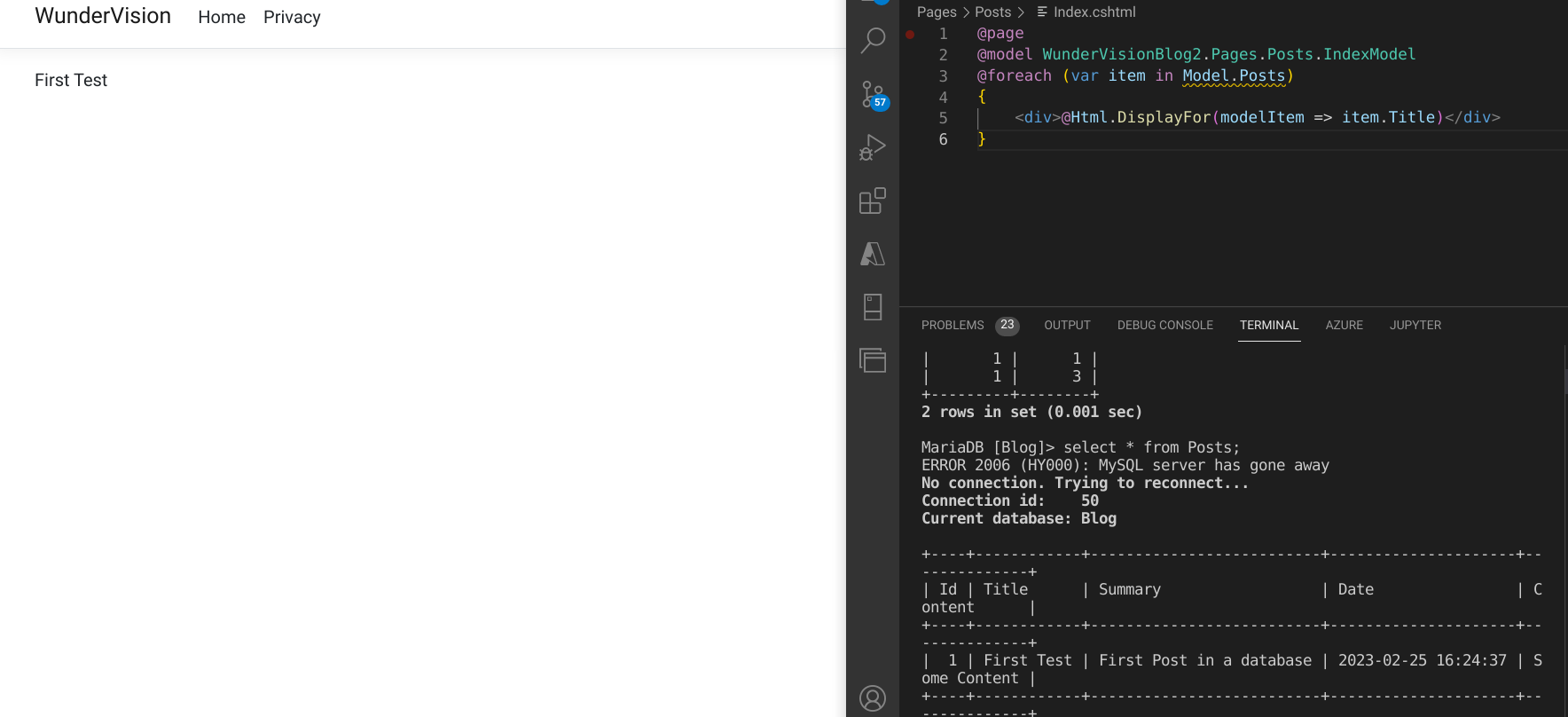WunderVision - ASP.Net Blog - Razor Pages